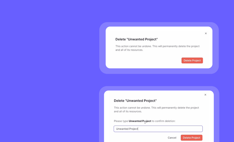 Delete projects to keep your workspace clean and organized - Changelog - Relevance AI